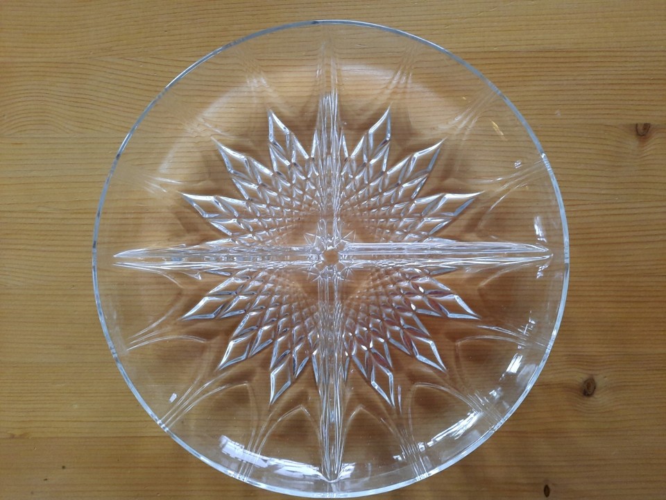 Large Glass Plate with 4 separate sections suitable canapés, hors d ...
