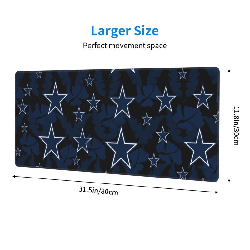 Dallas Cowboys Oversize Rubber Keyboard Pad Printed Mouse Pad 11.8x31 ...