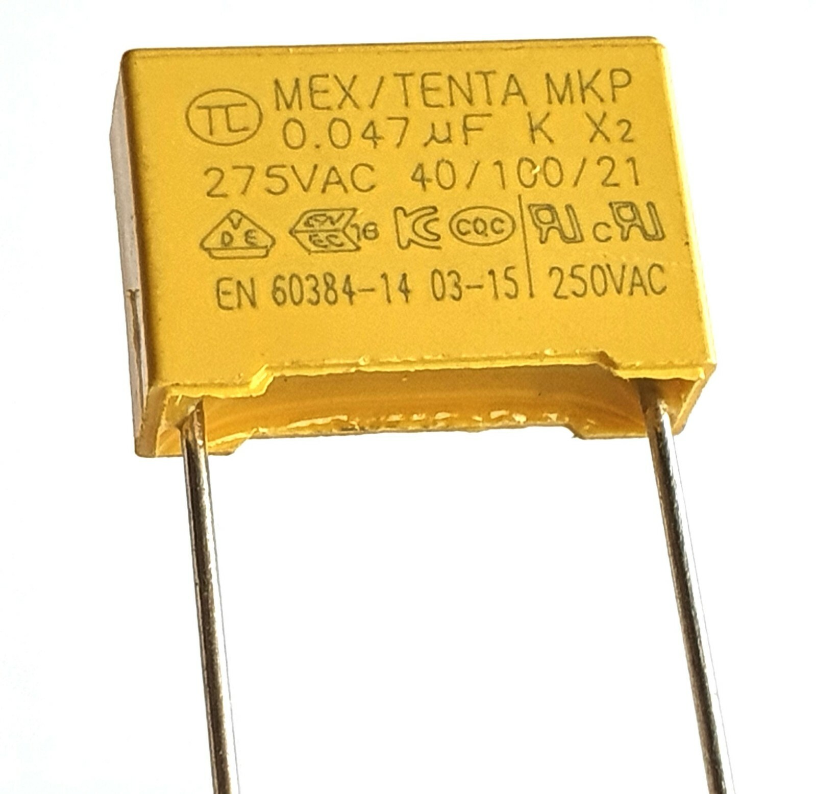 [3pcs] 0.047uF 275v, 47nF 473K 40/100/21 X2 Safety Capacitor pitch 15mm ...