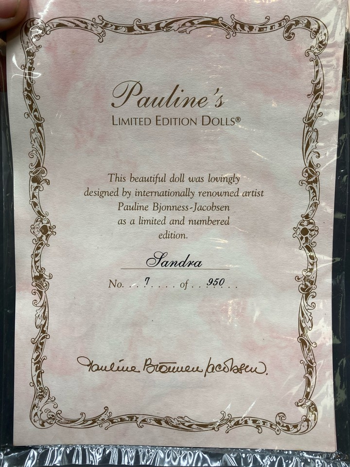 Pauline's Limited Edition Dolls Sandra Doll By Pauline Bjonness ...