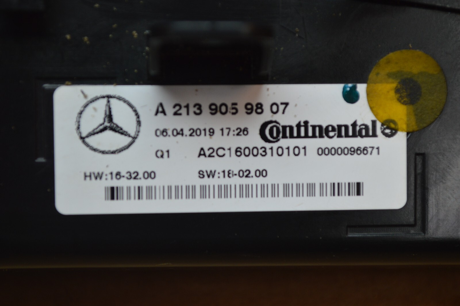 2019 X290 MERCEDES BENZ GT63 AMG AC HEATER CLIMATE CONTROL PANEL ...