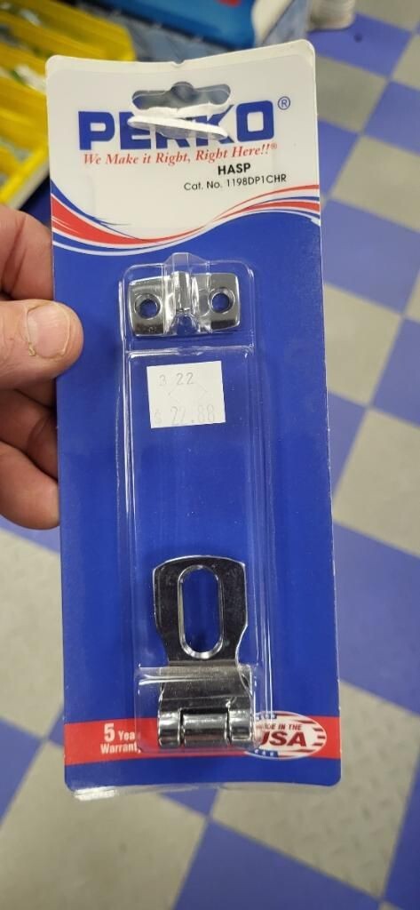 READ DESCRIPTION Perko Swivel Eye Hasp 2" Chrome Plated Zinc | eBay