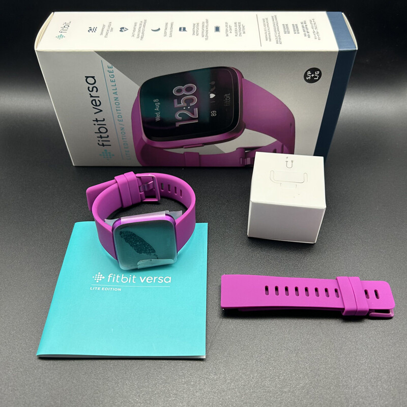 Fitbit Versa lite Wearable Smartwatch Fitness Activity Tracker (S & L ...