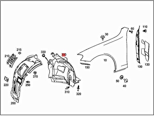 Genuine MERCEDES C238 S213 W213 E-CLASS W213 Cover wheel arch ...