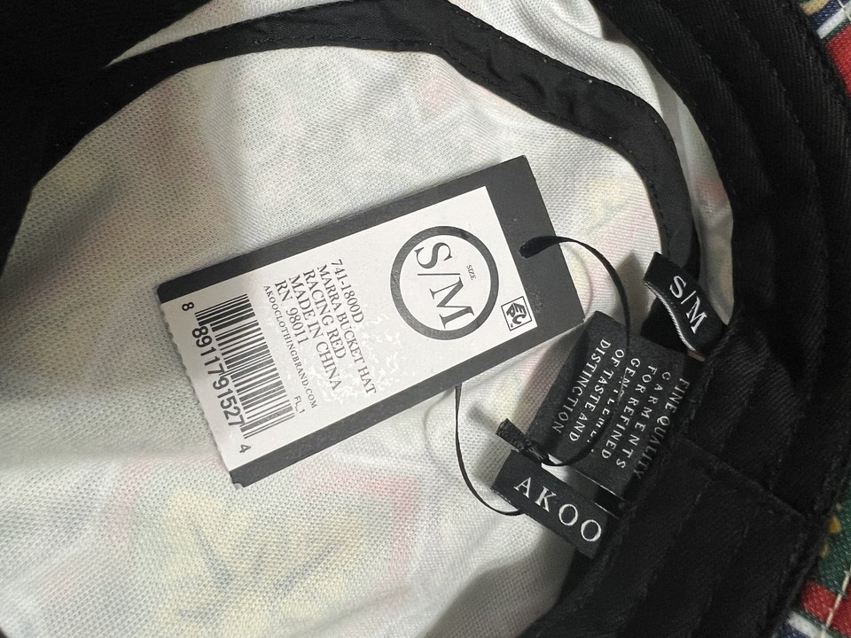 NWT Akoo Marra Bucket Hat Racing Red S/M | eBay