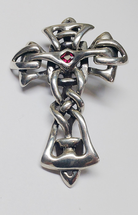 Celtic Rose-Cross Silver Necklace | eBay