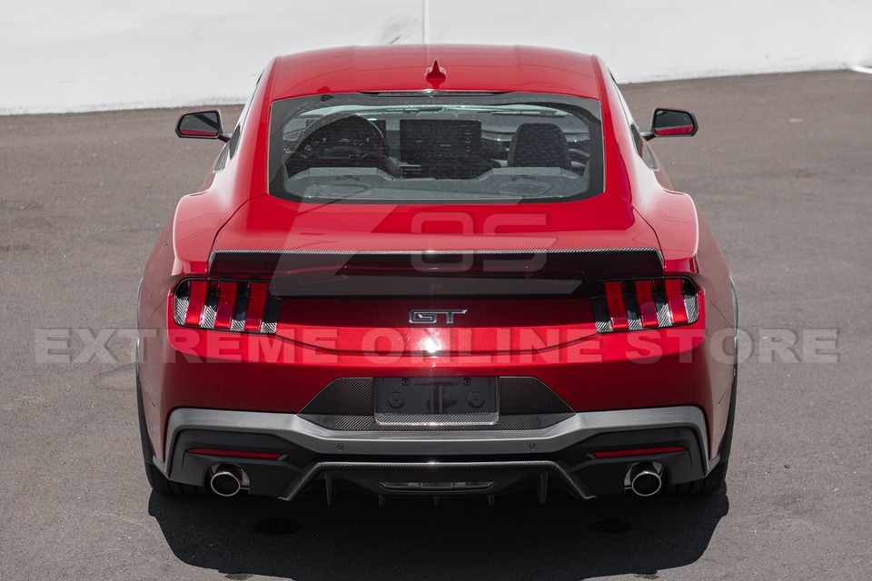 For 24-Up Ford Mustang Coupe CARBON FIBER Rear Decklid Integrated ...