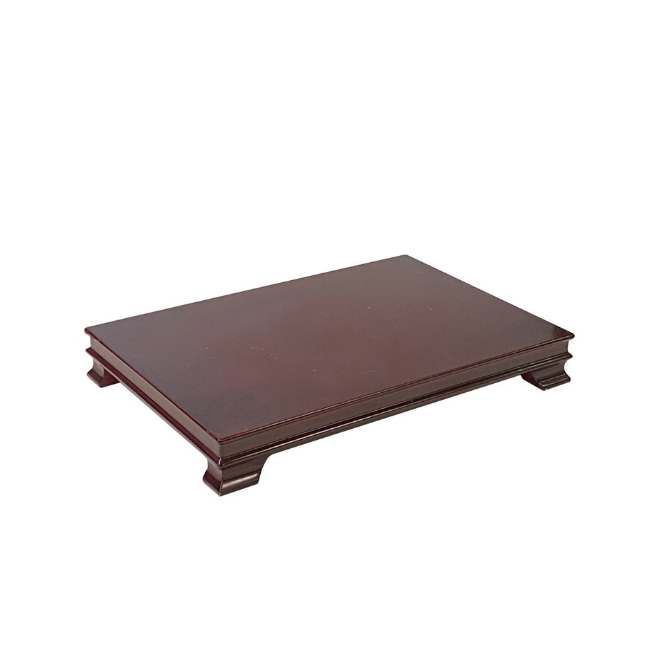 14" Burgundy Brown Wood Rectangular Table Top Stand Riser ws3379 | eBay