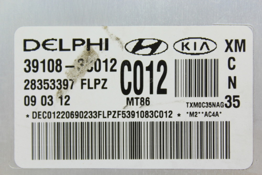 11-13 Kia Sorento 39108-3C012 Computer Brain Engine Control ECU ECM EBX ...