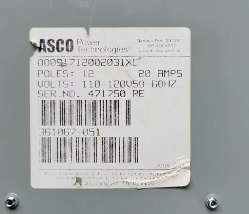 Asco 6 Pole Lighting Contactor | Shelly Lighting
