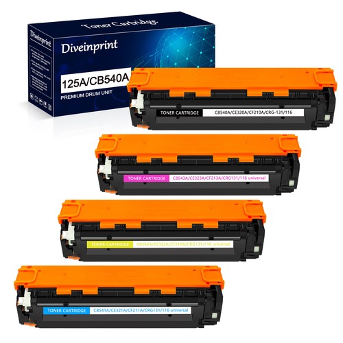 CB540A SET C M Y BK Toner Cartridge For HP Color LaserJet CM1312 CP1215 ...