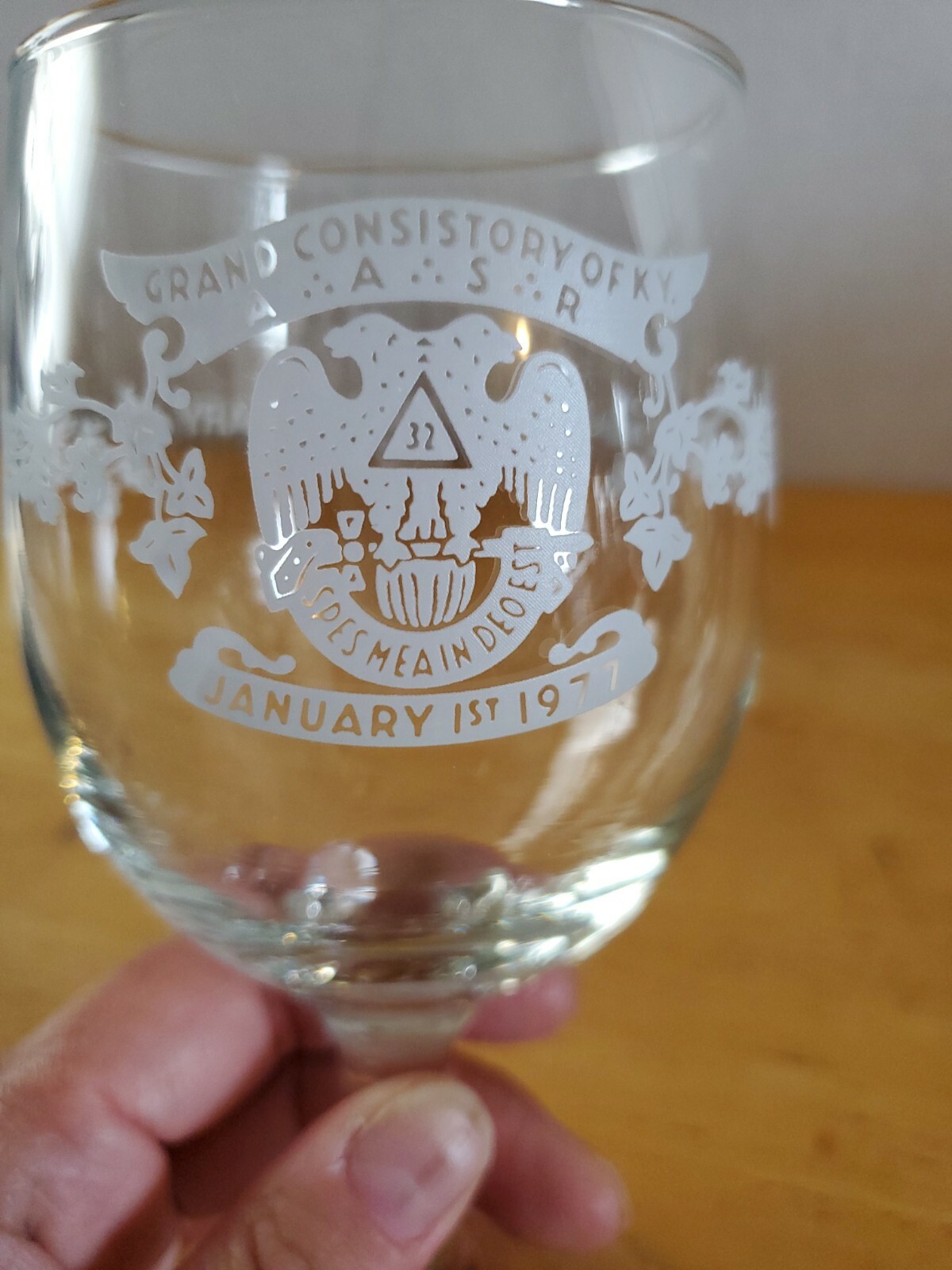 125th Anniversary 1977 Grand Consistory of KY Glass Scottish Rite Glass ...
