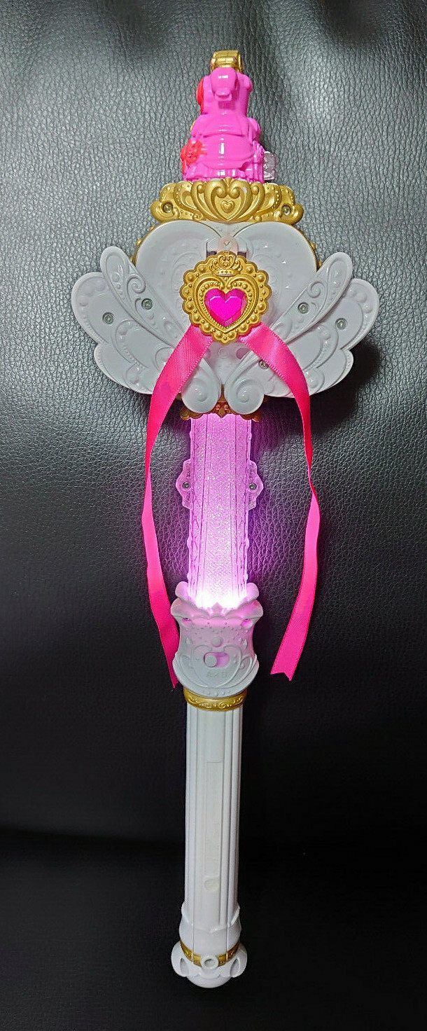 Glitter force Princess power Go Precure Girl Toy Crystal rod Ribbon set ...