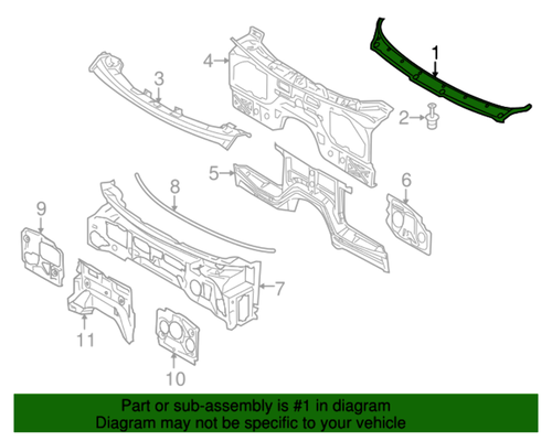 BMW 51717292396 Genuine OEM Cowl Grille for sale online | eBay