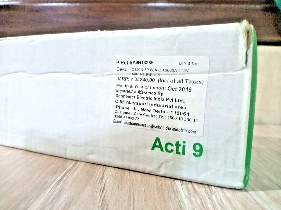 1PC A9N18365 SCHNEIDER CIRCUIT BREAKER Acti9 C120N 3P - 80A - C curve ...