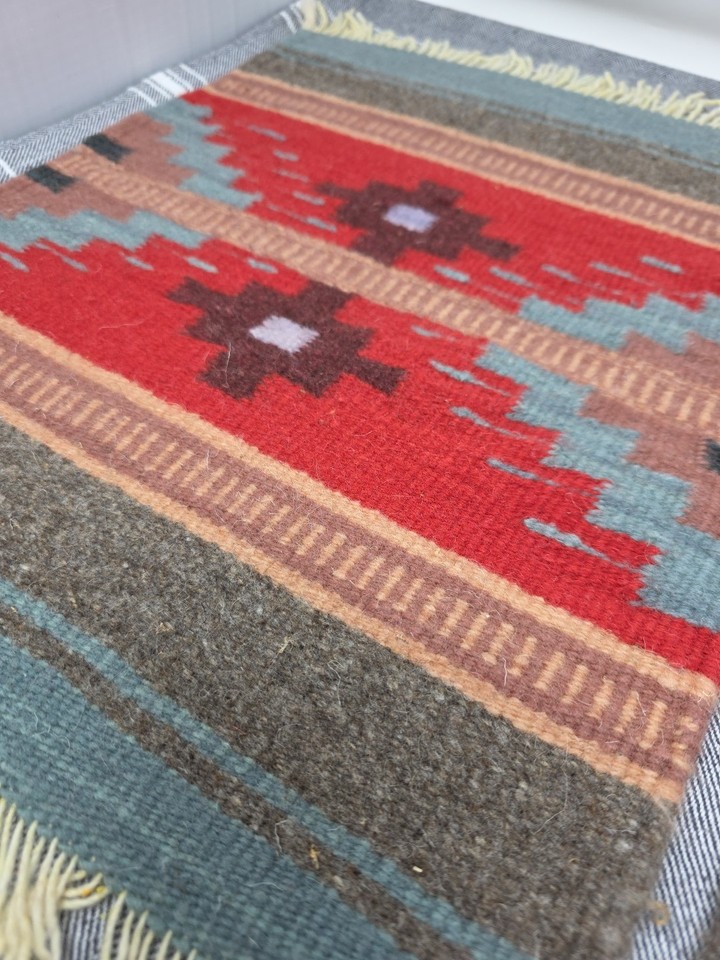 Set 2 South Western Style Table Rug Cloth Table Placemat Fringe Tassel ...