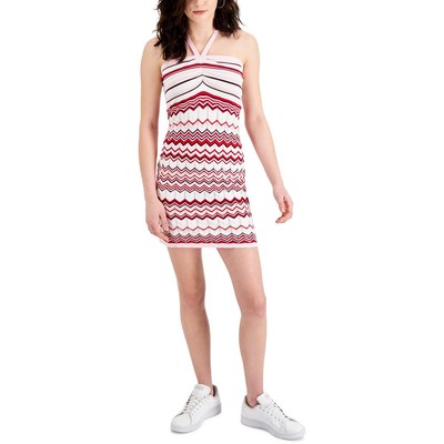 Crave Fame Womens White Striped Above Knee Sweaterdress Juniors XL BHFO ...