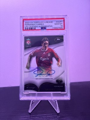 2022-23 Topps Liverpool Lineage Fernando Torres Correct Auto - PSA 10 ...