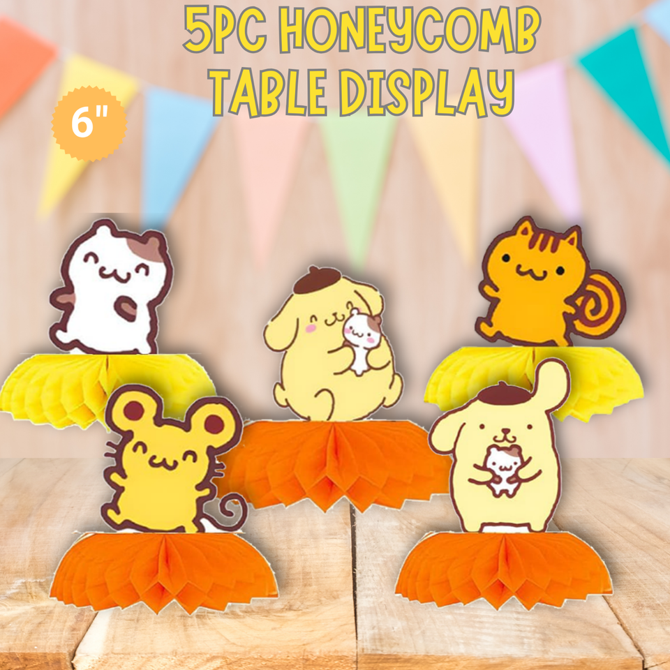 POMPOMPURIN cup plate swirl birthday party supplies favor centerpiece ...