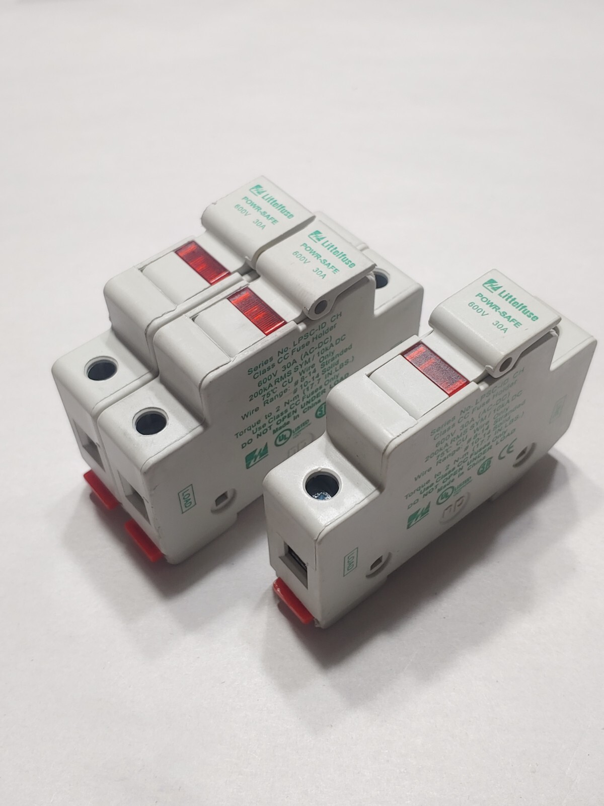 LITTELFUSE LPSC-ID CH FUSEHOLDER 600V 30A (AC-DC) WITH (2) CCMR 5A (1 ...