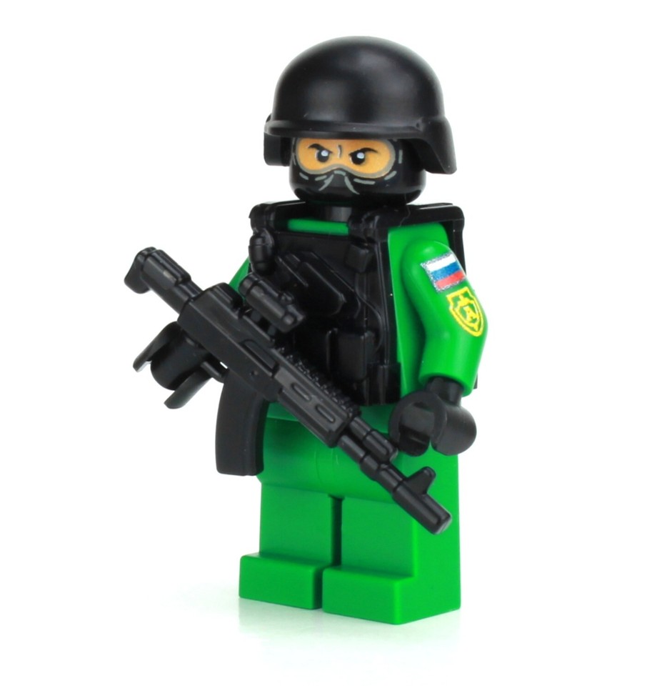 Battle Brick Russian Army Green Soldier made with real LEGO® minifig | eBay