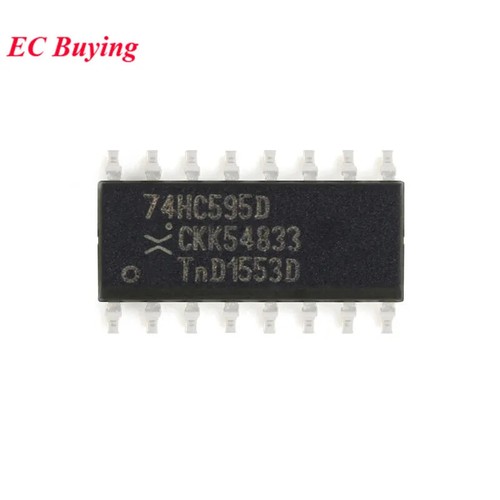 10pcs 74HC595D Shift Register 8-Bit Serial Input/Output SOIC-16 IC New ...