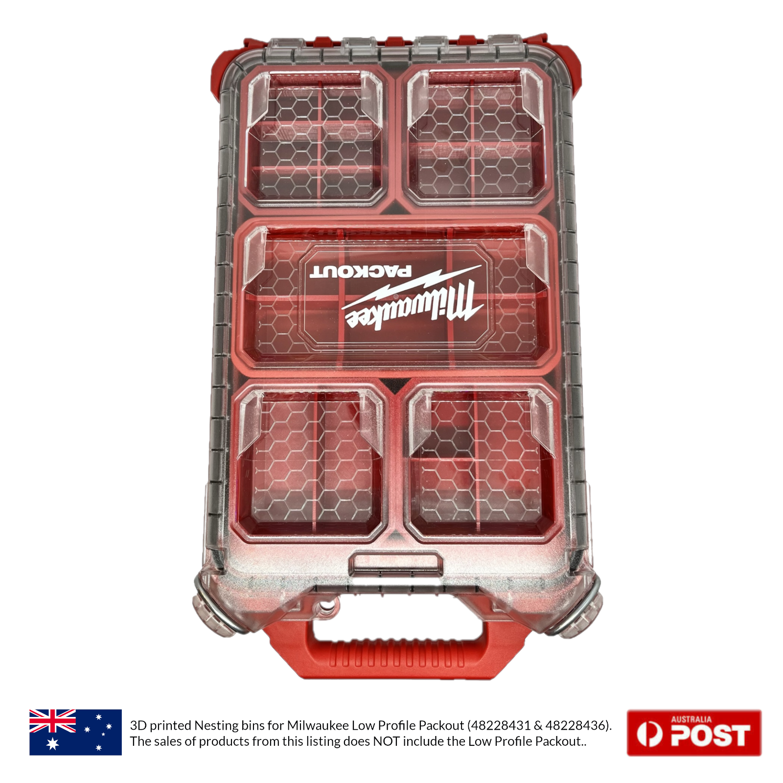 Milwaukee 48228436 & 48228431 Packout - Square Bin/Tray | eBay Australia