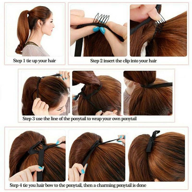 Premium Binding Ponytail Hair Extension Tie Up Pony Tail Hair Extension ...