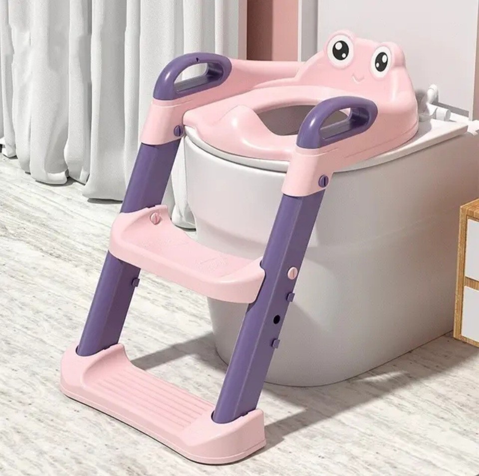 Kids Toilet Seat with Step Stool Foldable Potty Training Toilet Seat ...