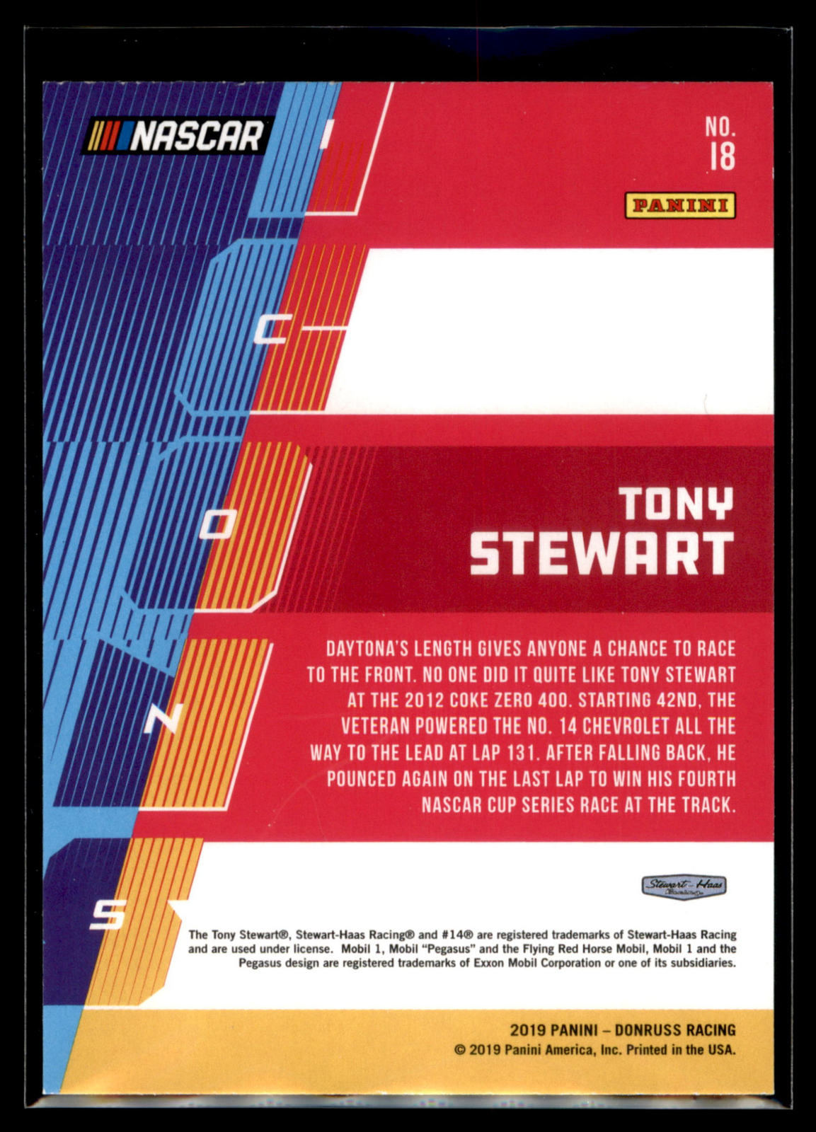 2019 Panini Donruss NASCAR - Icons #I8 Tony Stewart for sale online | eBay