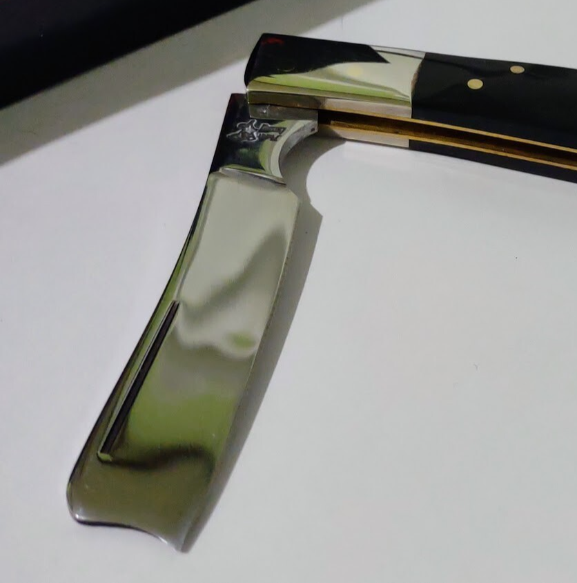 BUFFALO BLACK RAZOR LOCKBACK HUNTING POCKET KNIFE W/ ROSTFREI GERMAN ...