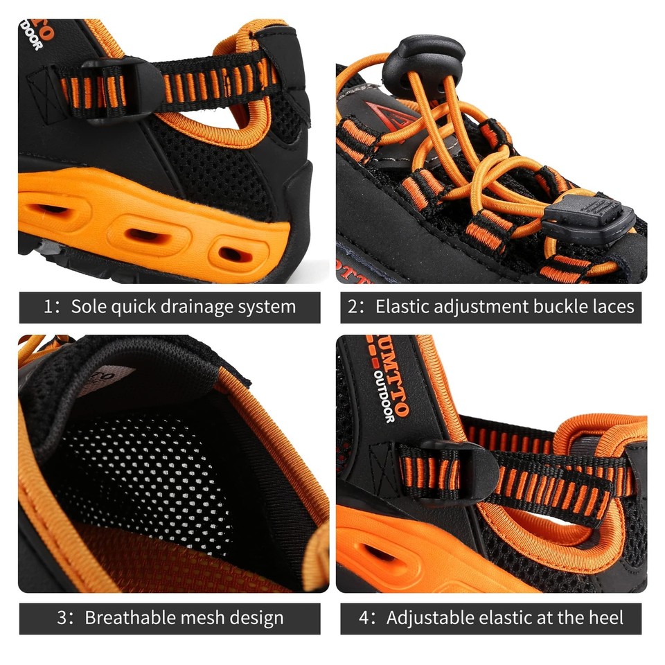 HUMTTO Men's Amphibious Water Shoes - Outdoor Hiking Sandals for Men ...