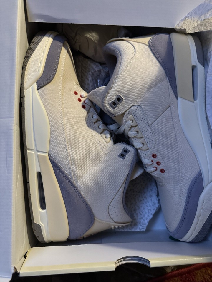 Nike Air Jordan 3 Retro Muslin SE DH7139-100 Red/Grey/Sail Men Size 12 ...