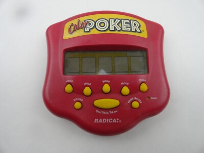 Vintage 1999 Radica Color Poker Handheld Electronic LCD Game 90s ...
