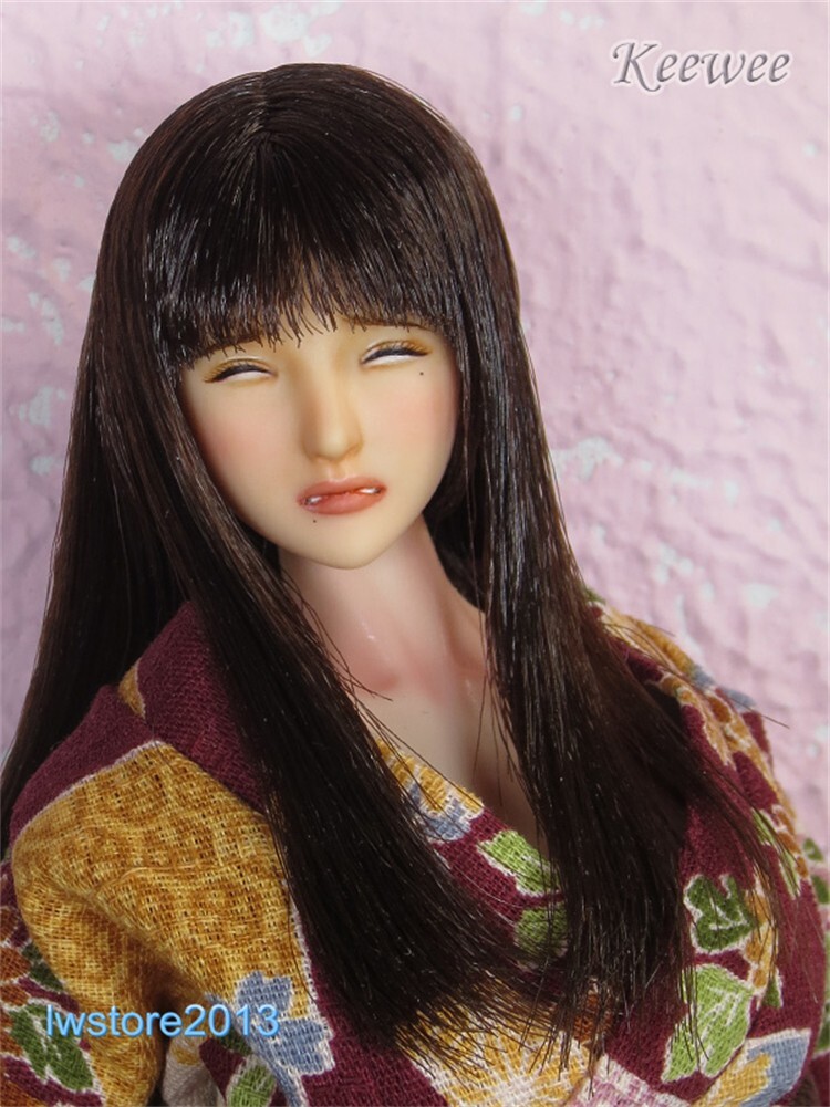 1:6 Close Eyes Girl Obitsu Head Sculpt Carved For 12" Female PH TBL ...