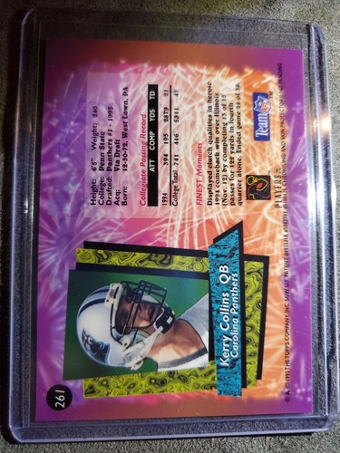 1995 Topps Finest - Rookie Kerry Collins #261 (RC) for sale online | eBay