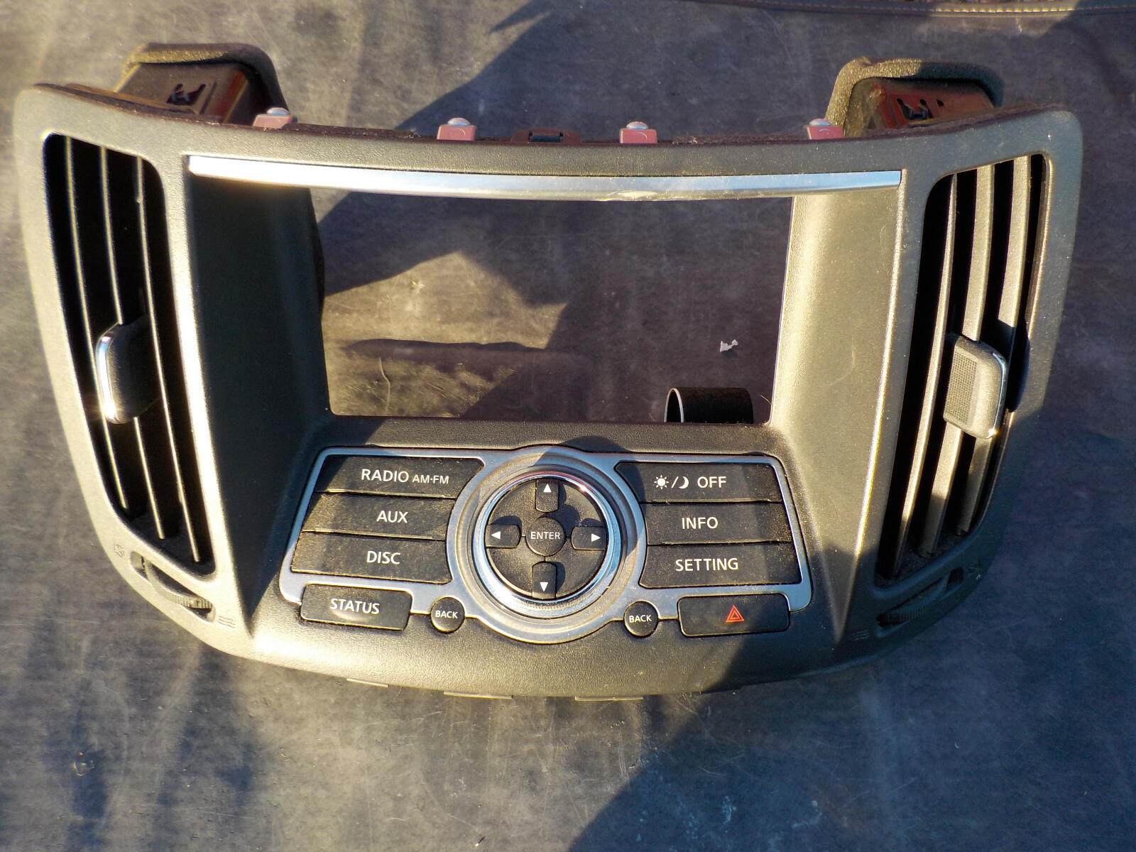 2008 2009 2010 2011 INFINITI G37 RADIO BEZEL WITH MEDIA SWITCH AND AIR ...