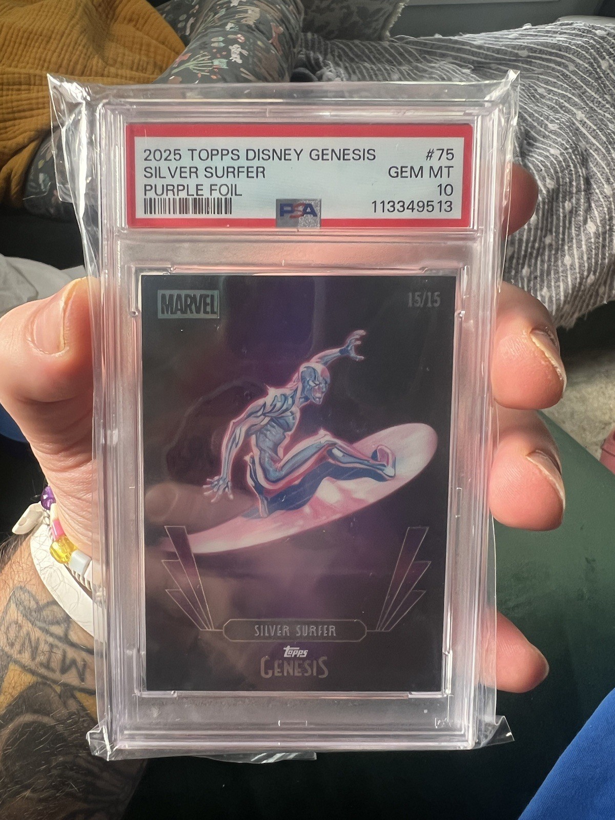Silver Surfer 2025 Topps Disney Genesis #75 Purple Foil /15 Price Guide ...