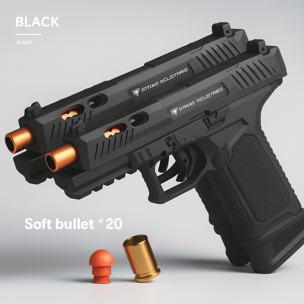 2PCS SIG17 Shell Ejecting Toy Gun Soft Bullet EVA Blaster Manual Firing ...