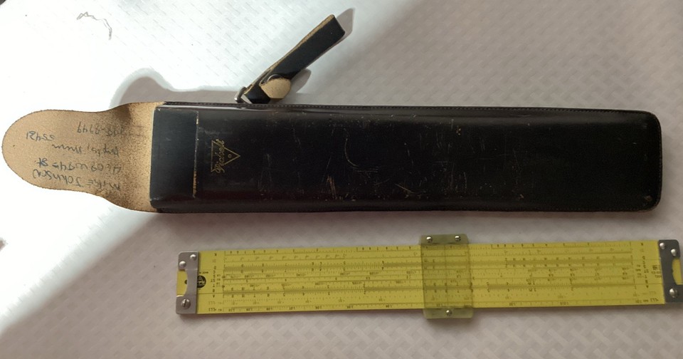Vintage 1962 Pickett N-500-ES Hi Log All Metal Slide Rule with Case | eBay