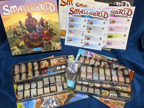 HUGE Small World Board Game Collection with 7 Exps 45 Races 59 Powers 8 ...