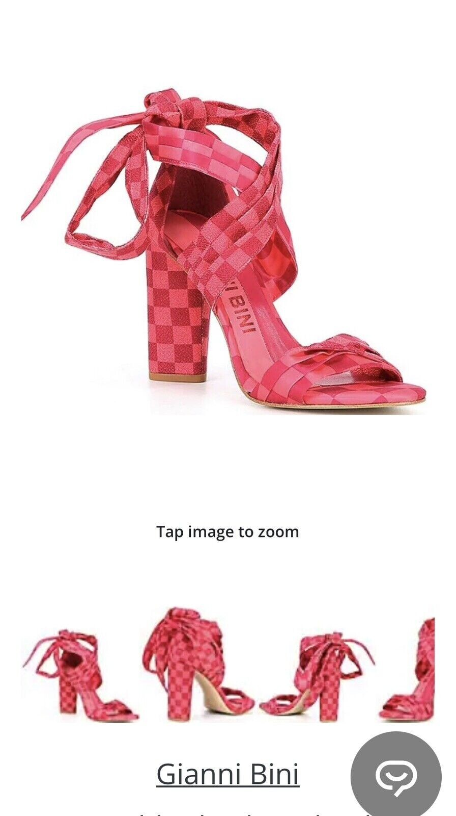 GIANNI BINI CHECKERED HOT PINK PURPLE SHOE (SIZE:6.5) NWOB SHIPPING ...