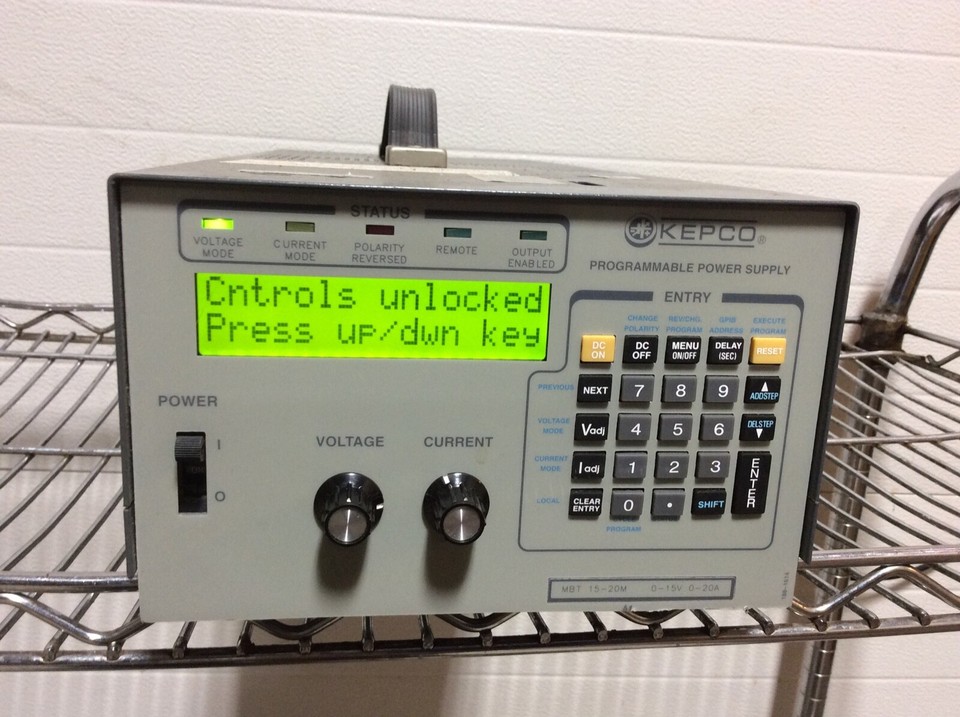 Kepco MBT 15-20M Programmable Power Supply 0-15V 0-20A Powers up fine ...