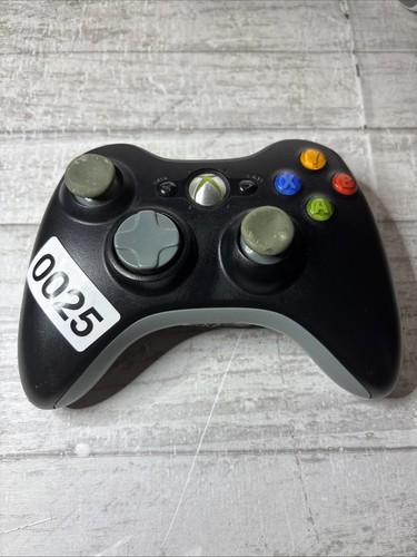 Microsoft Xbox 360 BLACK Wireless Controller Genuine OEM Controller ...