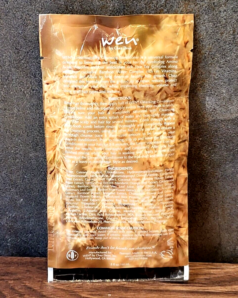 WEN Understanding Restorative Cleansing Conditioner Travel Packet ~ 2 ...