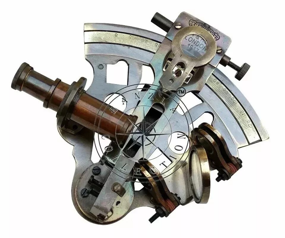 Antique Brass Working Marine Sextant Collectible Vintage Nautical Ship ...