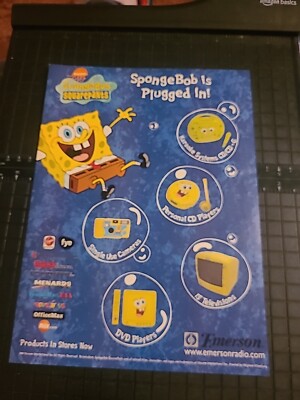 Spongebob Squarepants Emerson Electronics Print Ad 2004 8x11 Great To ...