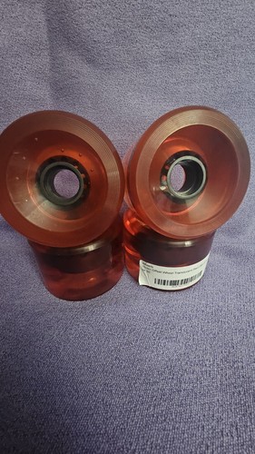 76 mm x 53 mm Skateboard Wheels Translucent Red | eBay