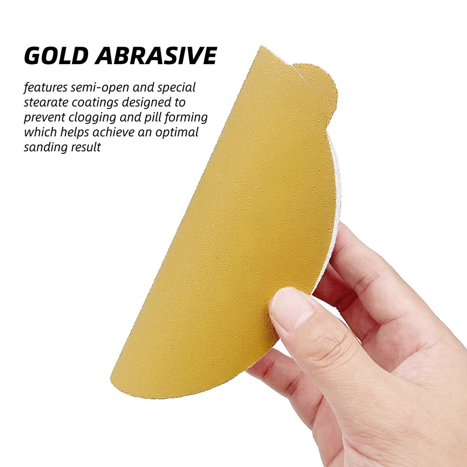 6 inch PSA Adhesive Back Sanding Disc 40 60 120 220 400 Grit DA Sander ...