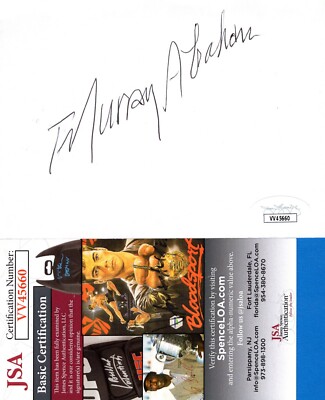 F. Murray Abraham Actor Hand Signed Autograph 4x5.5 Page with JSA COA ...
